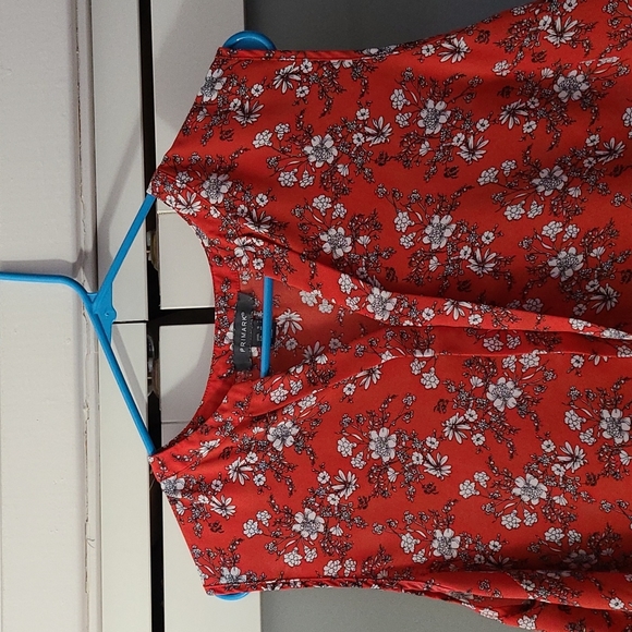 Primark | Tops | Red Floral Sleevless Top | Poshmark
